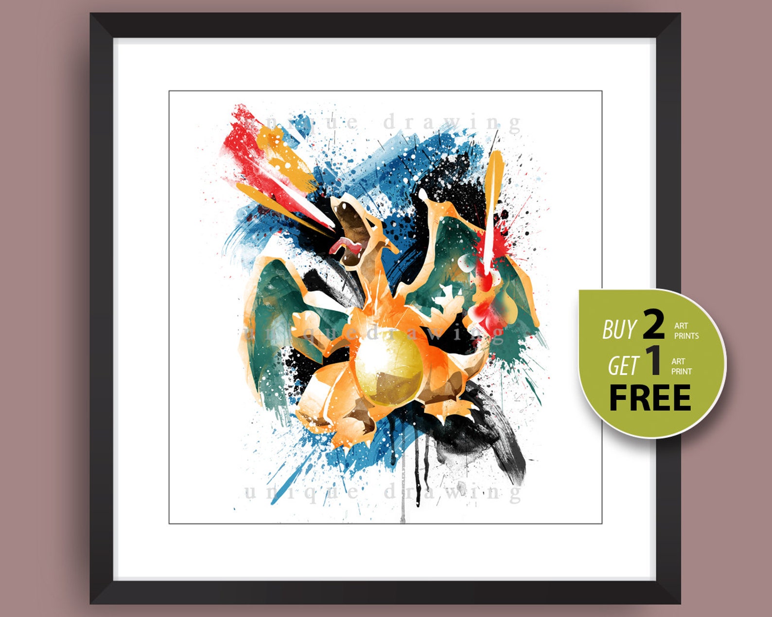 Pokemon Charizard Art Charizard Poster Charizard print | Etsy