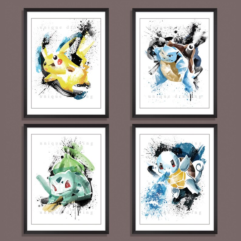 Pokemon print Pokemon poster Pokemon go art Pokemon wall | Etsy