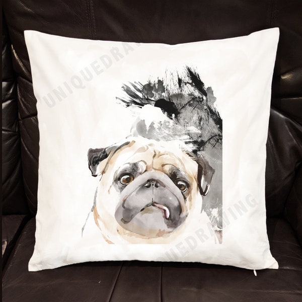 Pug Pillow - Etsy