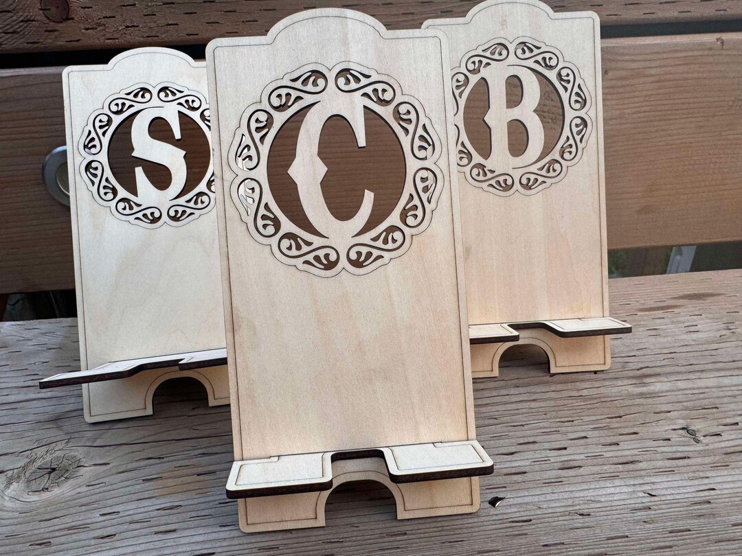 Personalized Wood Phone Stand With Earth-friendly Finish, Charging Slot ...