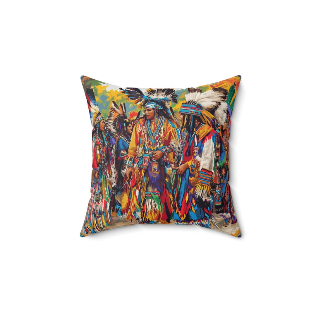 Indigenous Pillow Native American Southwestern Cushion Tribal Print ...