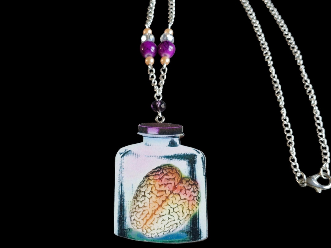 Creepy Pickled Brain Necklace Alternative Jewellery Gothic Gift - Etsy
