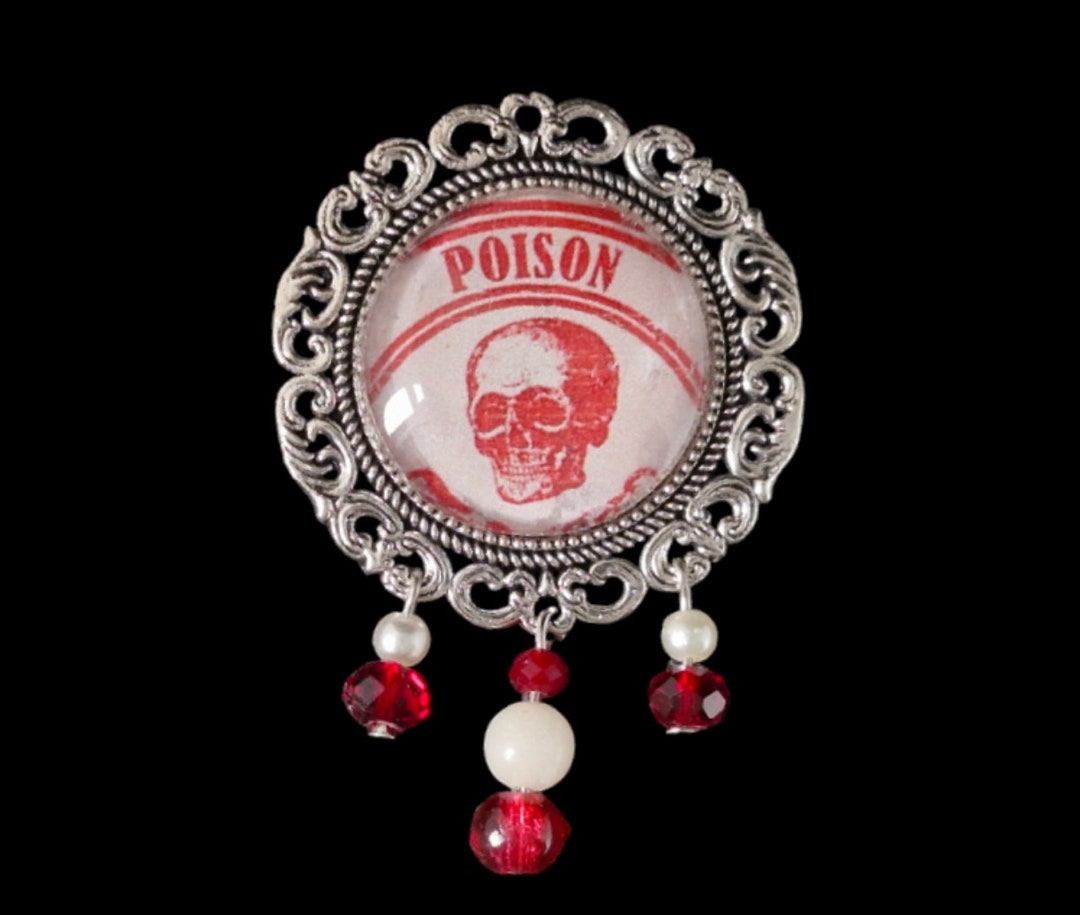 Gothic Poison Brooch / Creepy Jewellery Halloween Jewellery / Goth ...