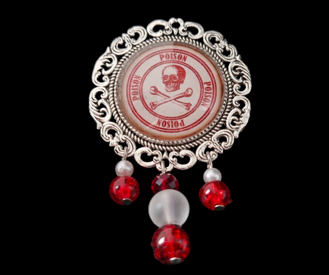 Creepy Poison Brooch / Gothic Jewellery Halloween Jewellery / Goth Gift ...