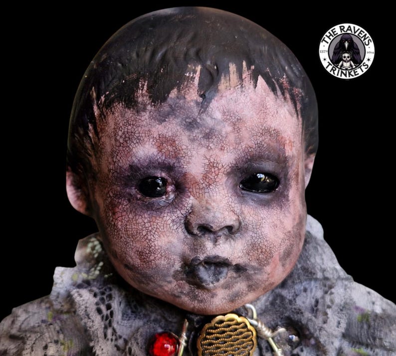 Creepy Horror Doll / Gothic Decor Demon Ooak Art Halloween Oddities ...