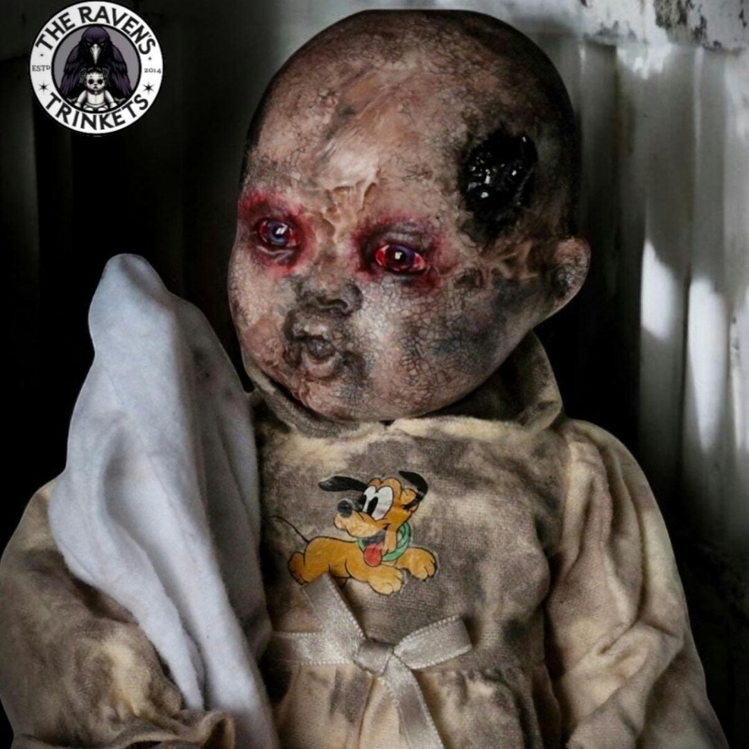 Creepy Doll Gothic Demon Decor Horror Gift / Ooak Art Doll Oddities ...