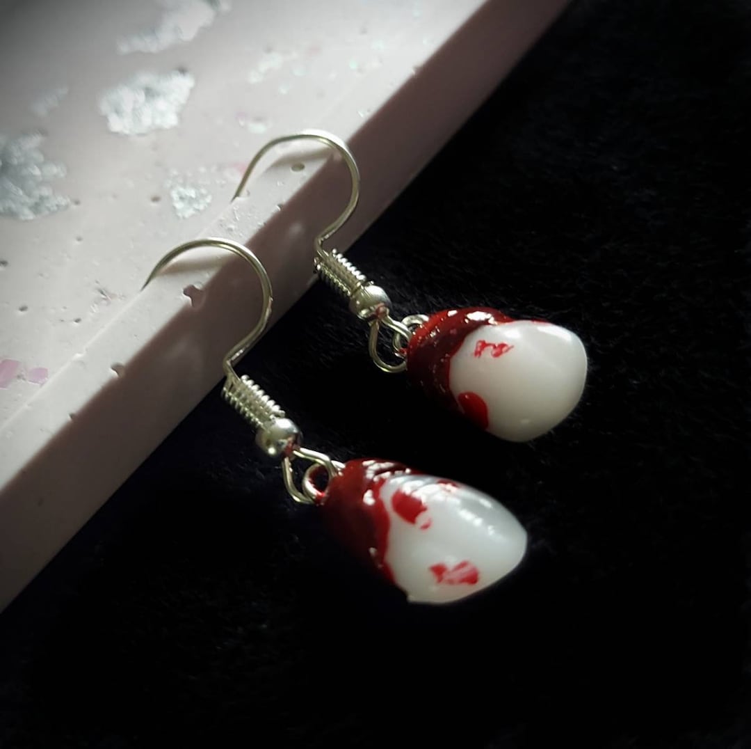 Tooth Earrings. Horror Jewellery. Gothic Jewellery. Teeth Gifts. - Etsy