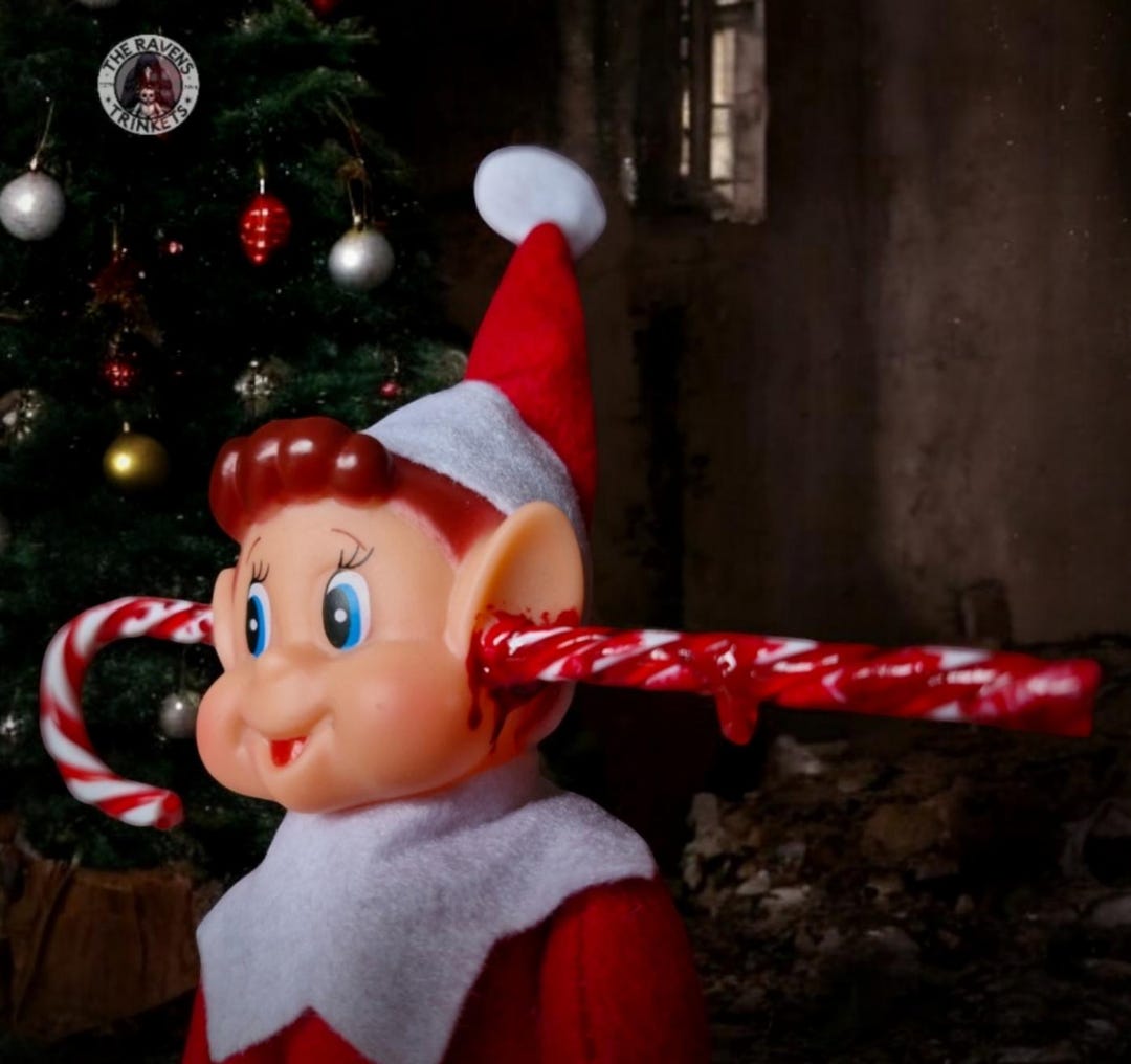 Creepy Elf Doll Horror Decor / Christmas Zombie Elf / Gothic Christmas ...