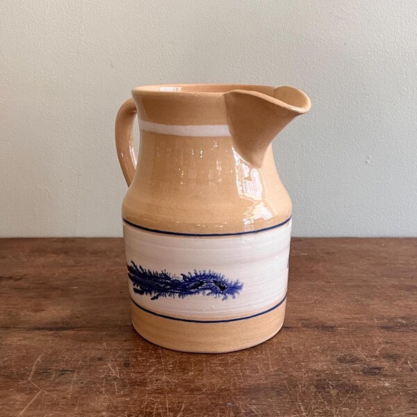 Yellow Ware Pitcher - Etsy