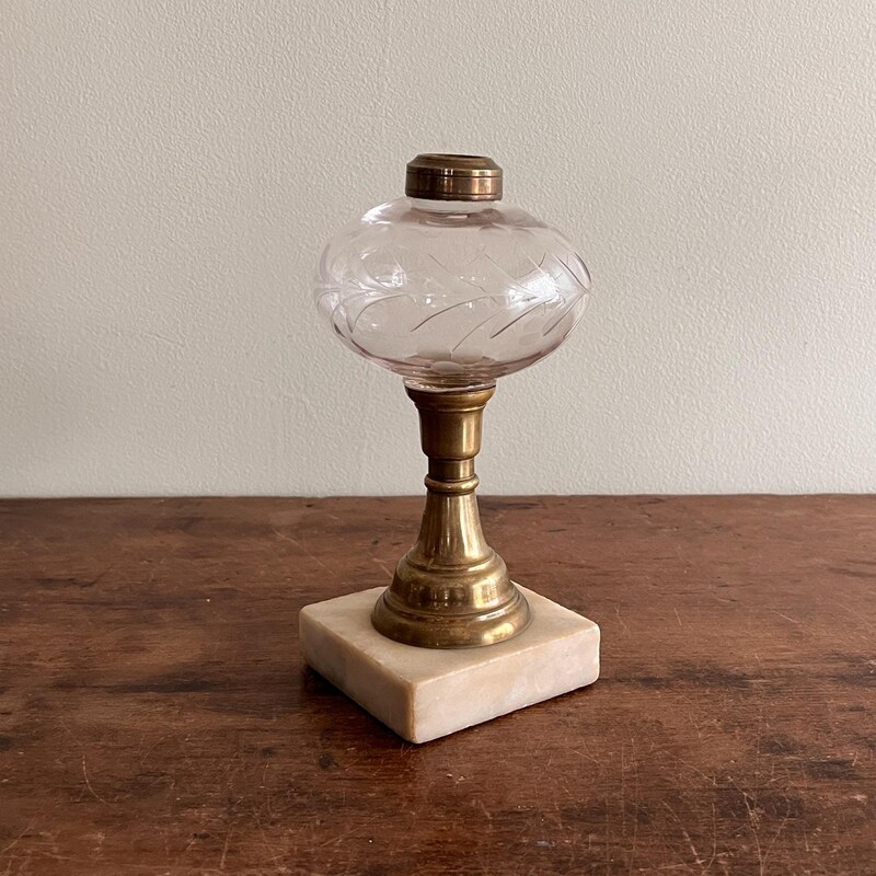 Glass Column Lamp - Etsy