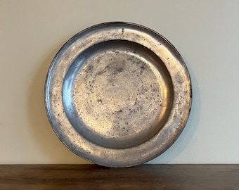 Pewter Plate With Single Reeded Rim, Samuel Ellis, English for the ...