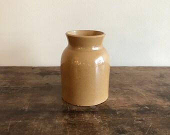 Yellow Ware Barrel Form Canning or Preserve Jar With Rockingham Glaze ...