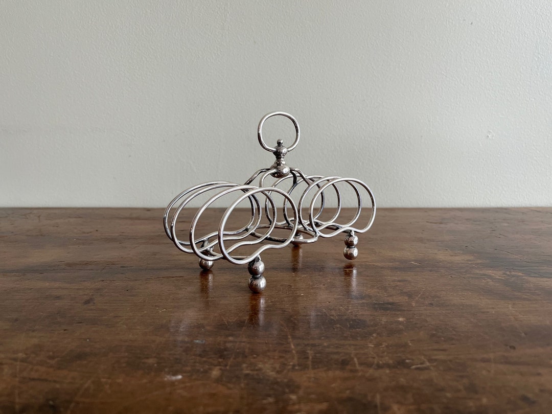 Silver Plate Ball Foot Toast Rack, English, Early 20th Century - Etsy