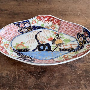 Imari Porcelain Lozenge Dish Decorated in the Money Tree Pattern ...