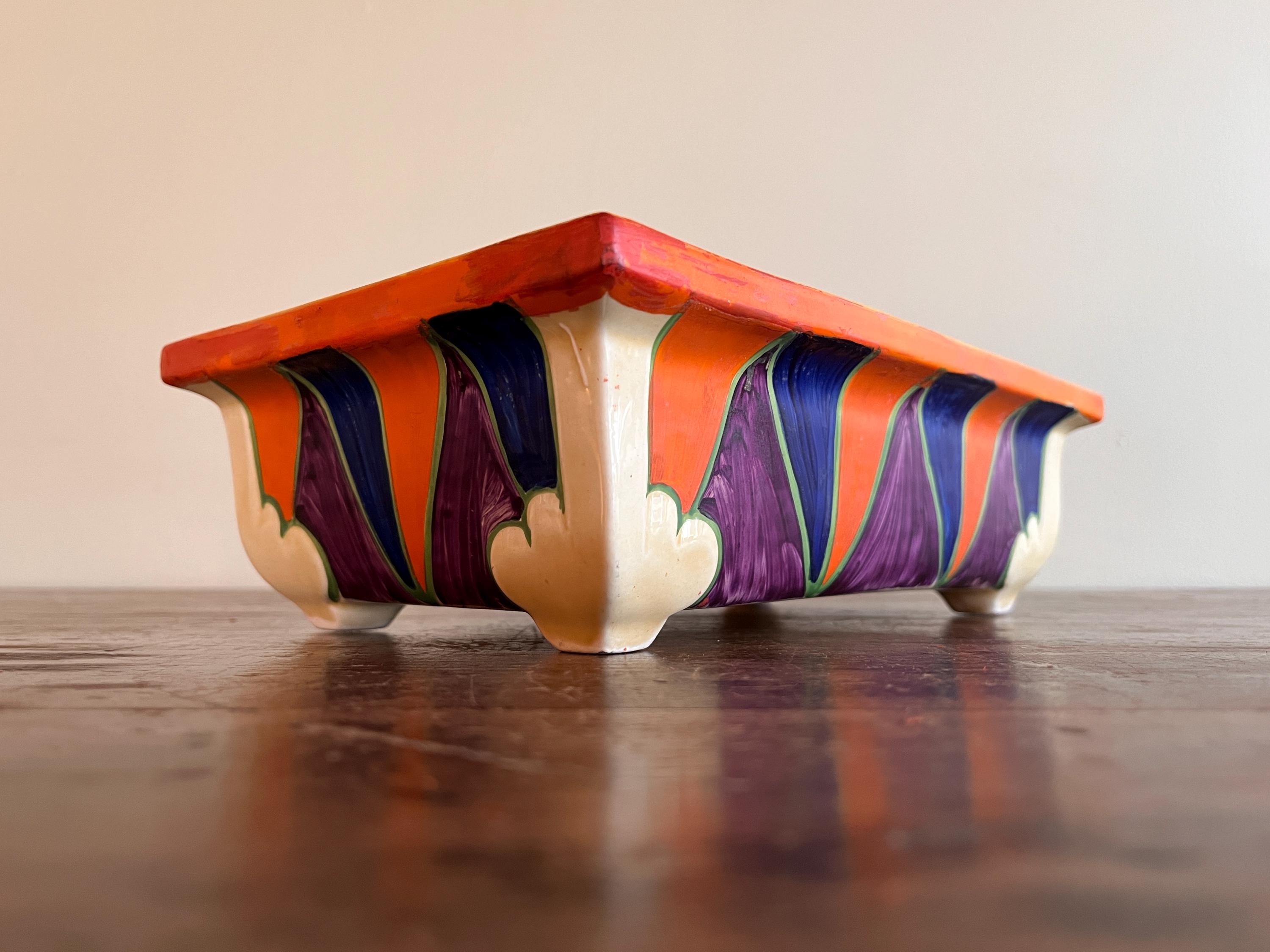 Clarice Cliff Bizarre Flower Trough, Newport Pottery, Burslem, C. 1930s ...