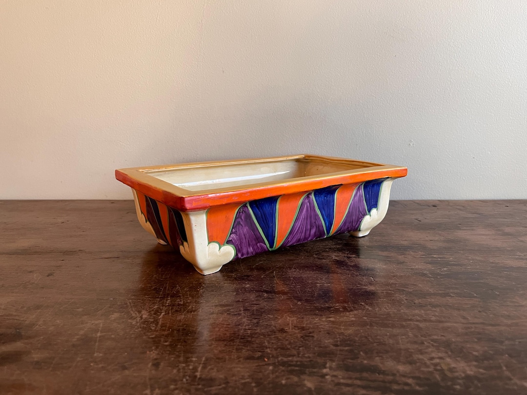 Clarice Cliff Bizarre Flower Trough, Newport Pottery, Burslem, C. 1930s ...
