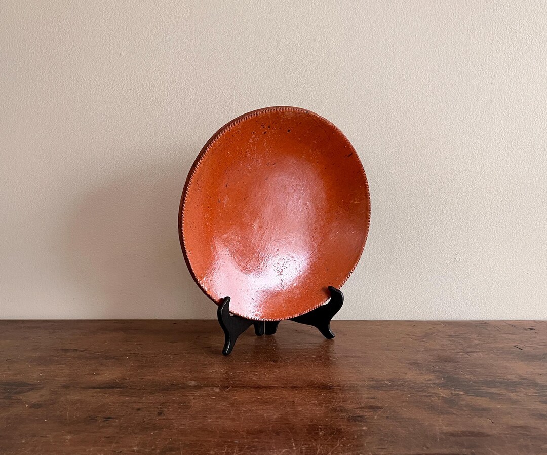 Redware Pie Plate With Coggled Rim, American, 19th Century - Etsy