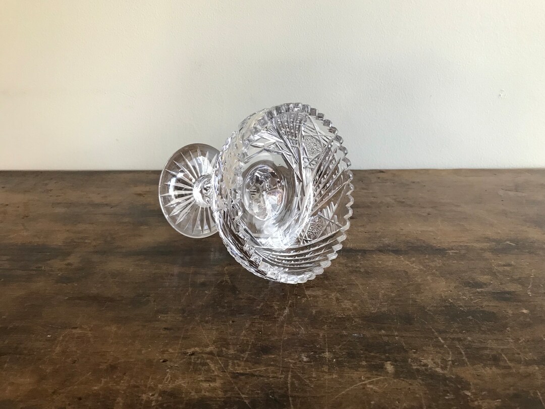 Small Brilliant Cut Compote With Sawtooth Rim, Colorless Lead Glass ...