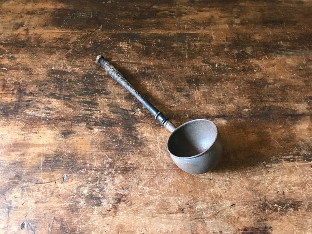 Dipper or Ladle Sheet Iron Bowl With Turned Wood Handle - Etsy