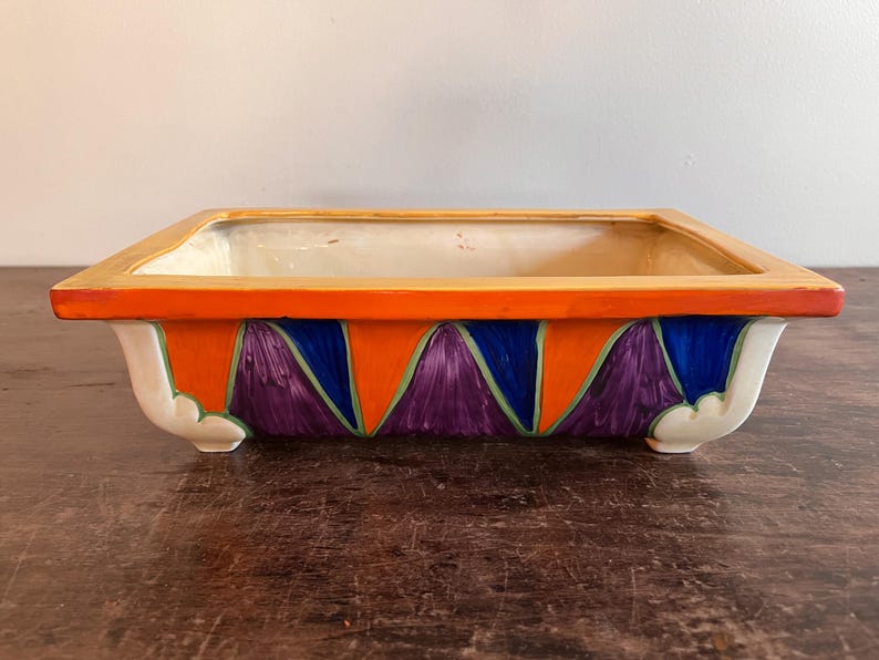 Clarice Cliff Bizarre Flower Trough, Newport Pottery, Burslem, C. 1930s ...