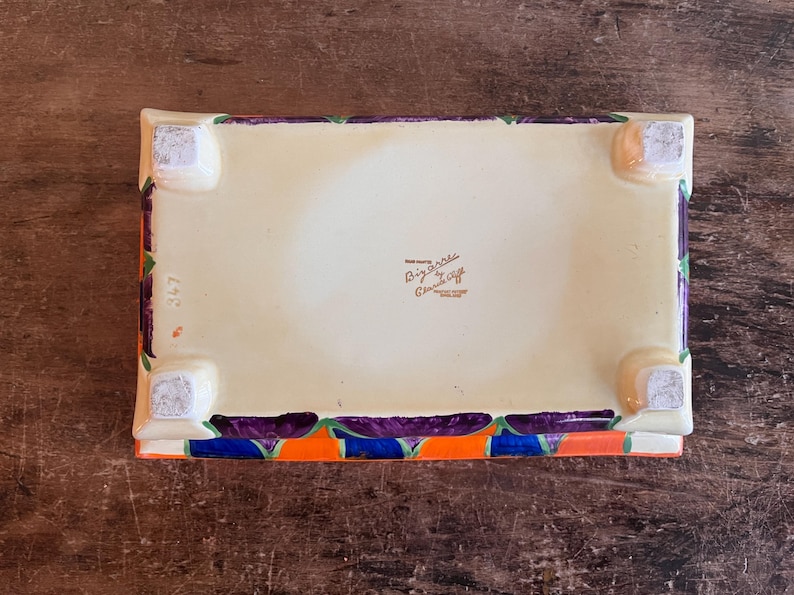 Clarice Cliff Bizarre Flower Trough, Newport Pottery, Burslem, C. 1930s ...