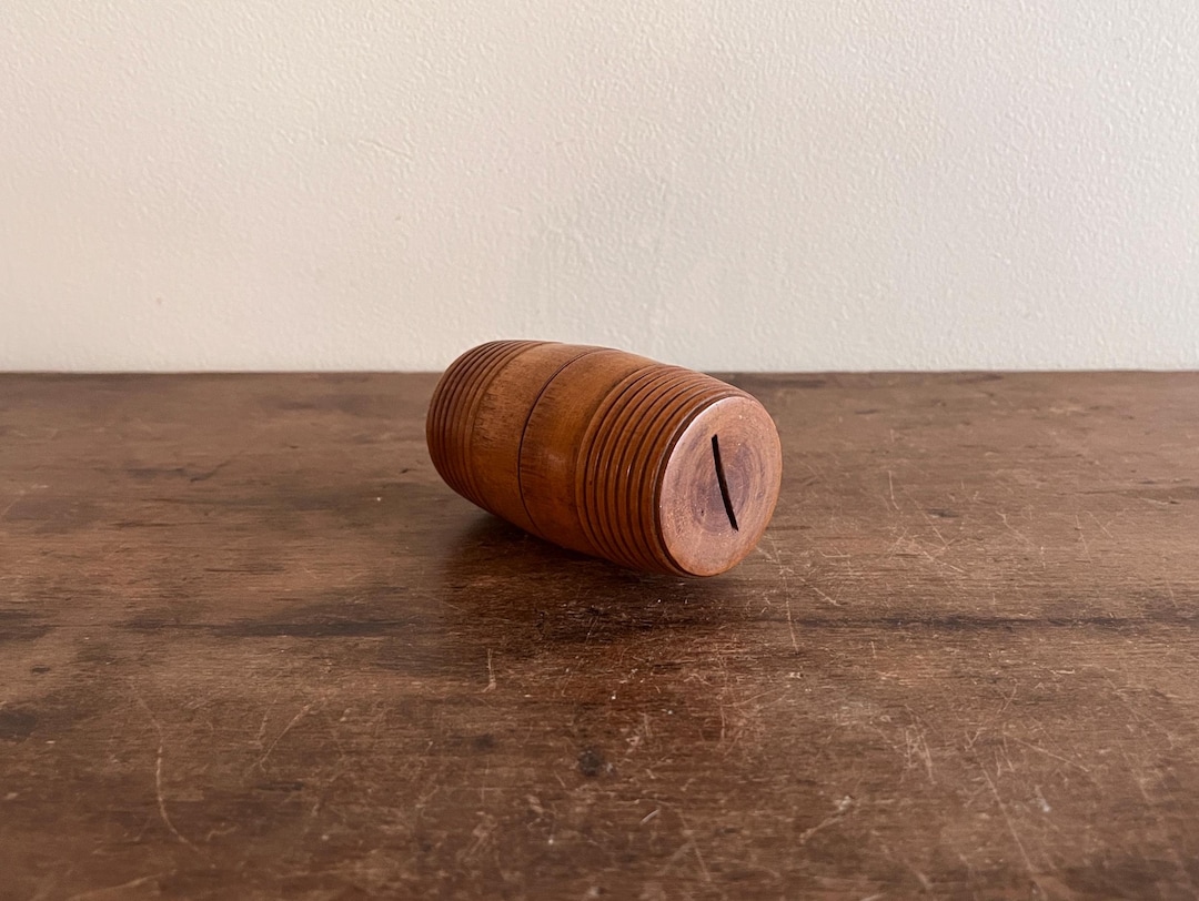 Maple Treen Barrel Form Bank, Original Varnished Surface, 19th Late ...