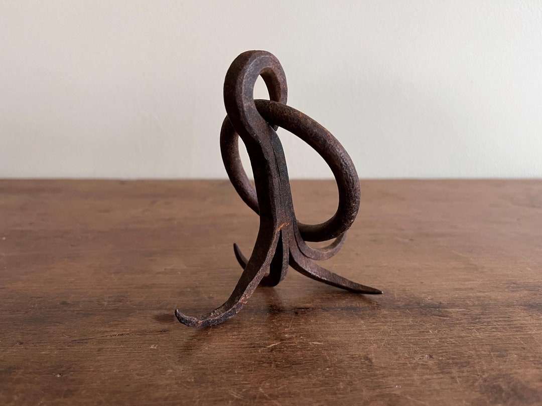 Forged Iron Drying or Game Hook, Four Prong With Ring, 19th Century - Etsy