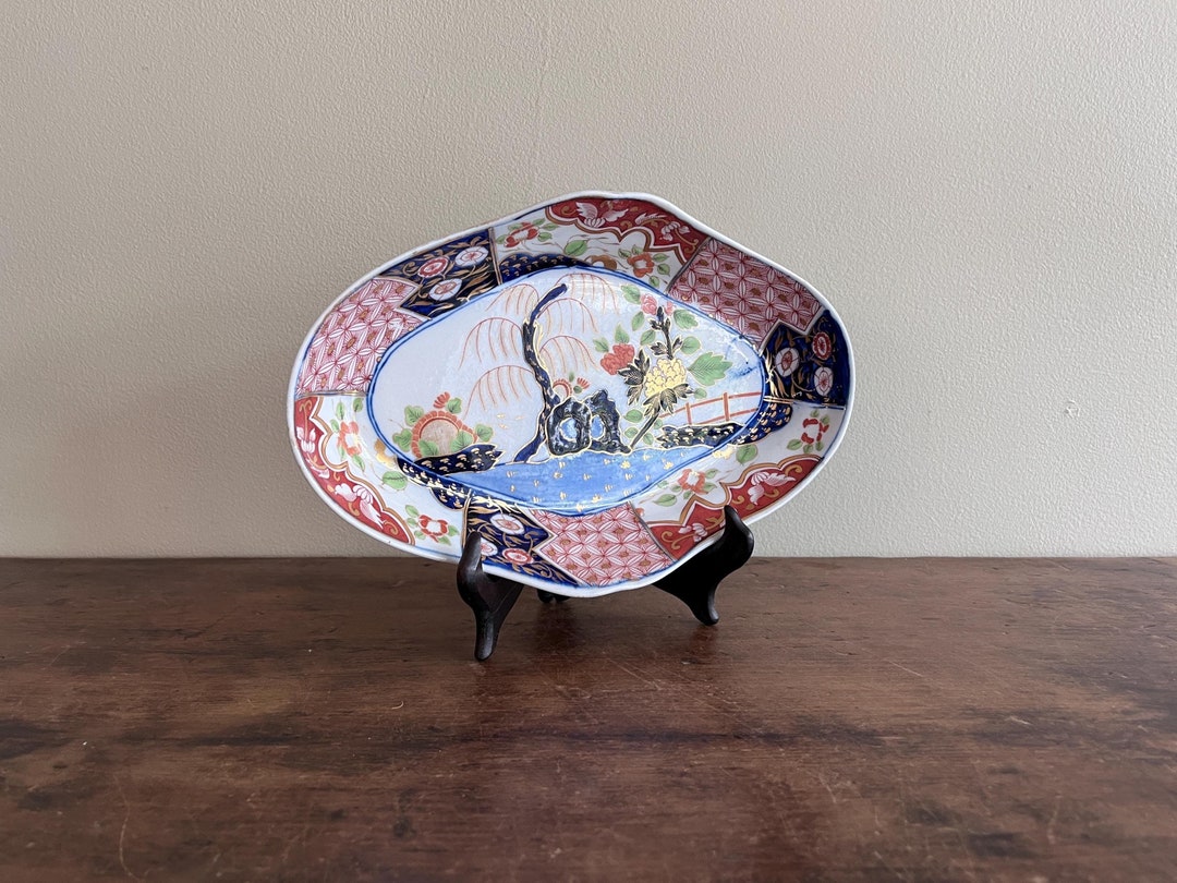 Imari Porcelain Lozenge Dish Decorated in the Money Tree Pattern ...