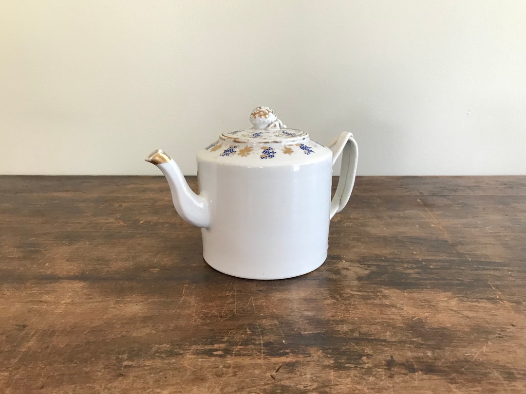 Export Porcelain Drum Form Teapot With Locking Lid, Chinese for the ...