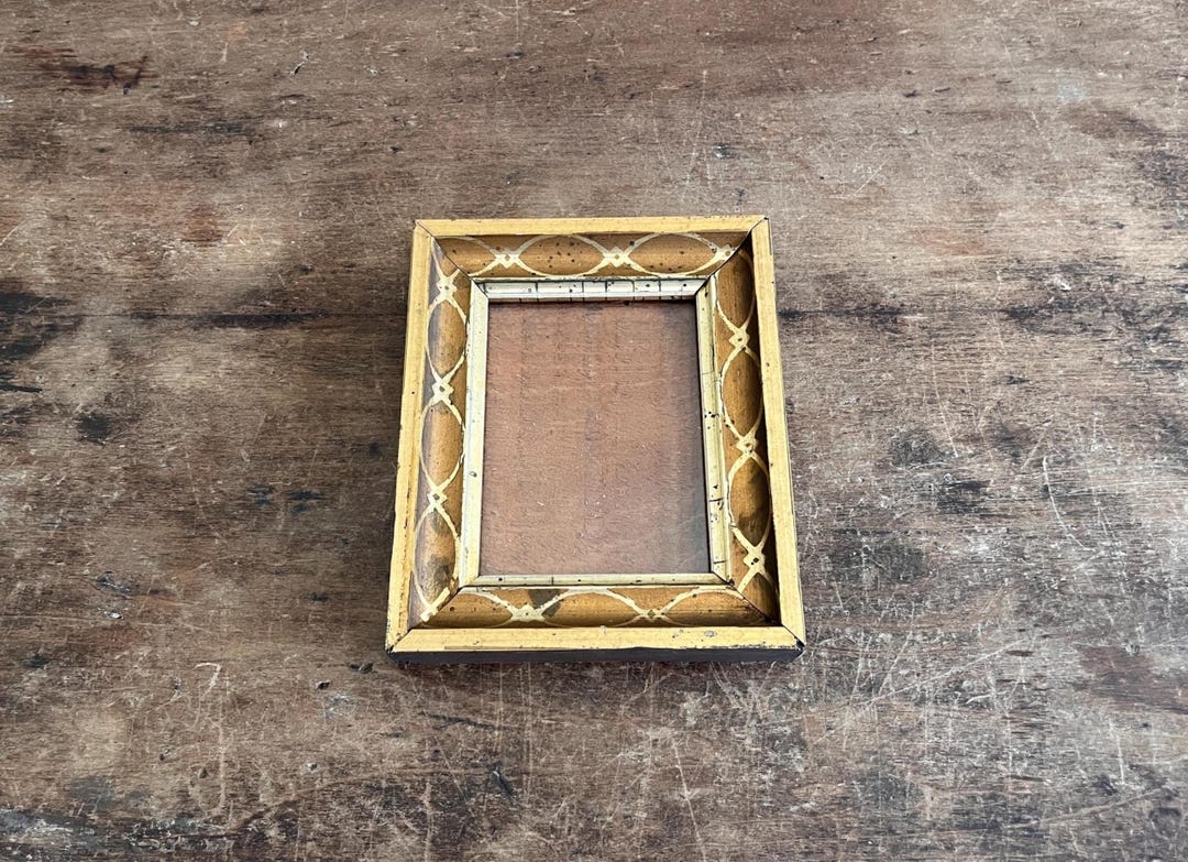 Small Two Tone Giltwood Frame With Vesica Border, Mid 19th Century - Etsy