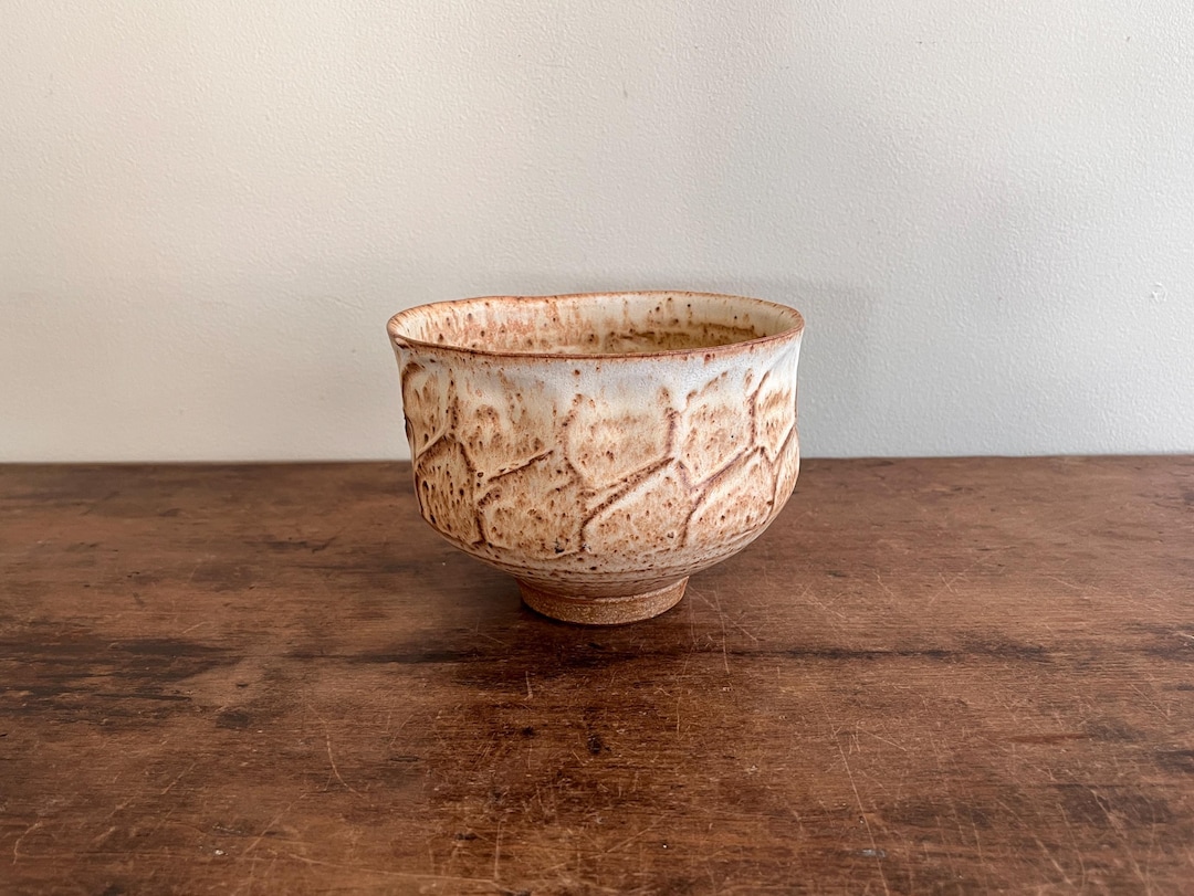 Gerry Williams Studio Pottery Bowl, Mottled White and Brown Glaze, C ...