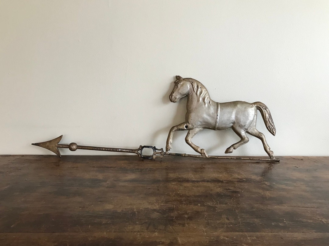 Trotting Horse Sheet Metal Weather Vane Signed Kretzler, St. Louis ...