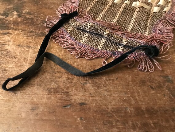 Victorian Reticule Trimmed With Fringe And Ribbon, Mi… - Gem