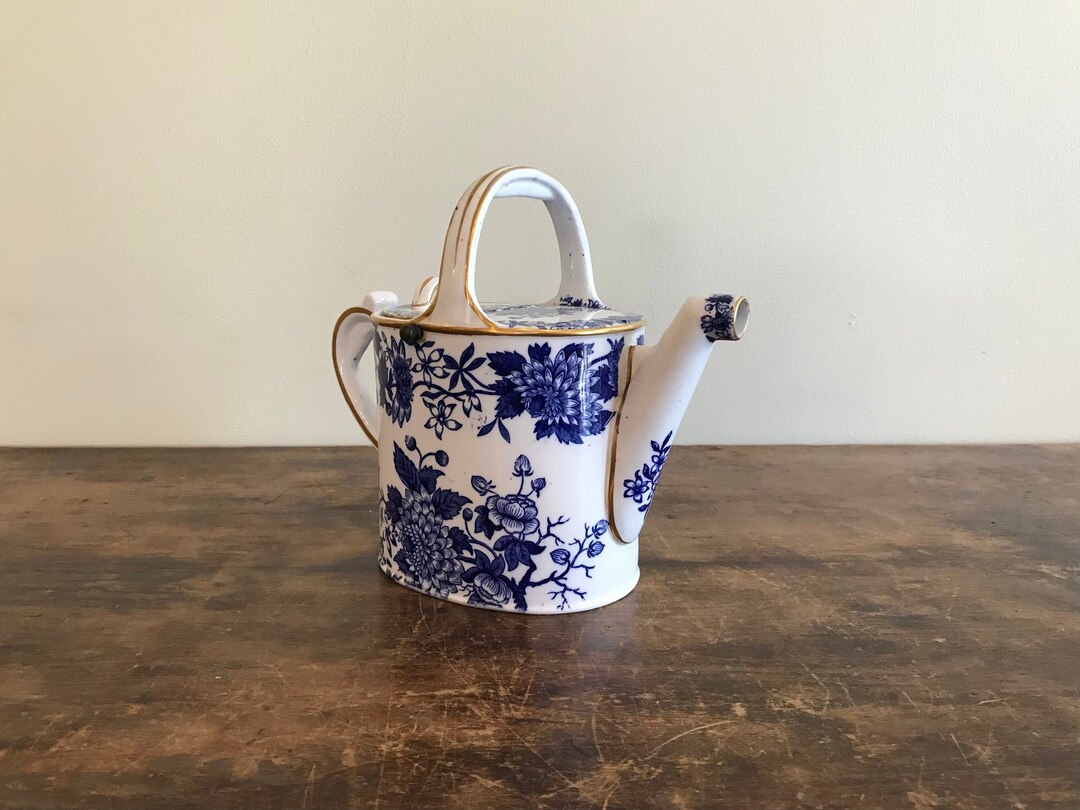 Earthenware Watering Can Blue Transfer Printed Decoration - Etsy
