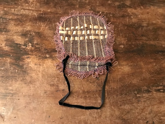 Victorian Reticule Trimmed With Fringe And Ribbon, Mi… - Gem