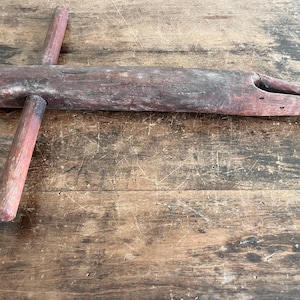 Rope Bed Key in Original Red Paint, American, 18th or Early 19th ...