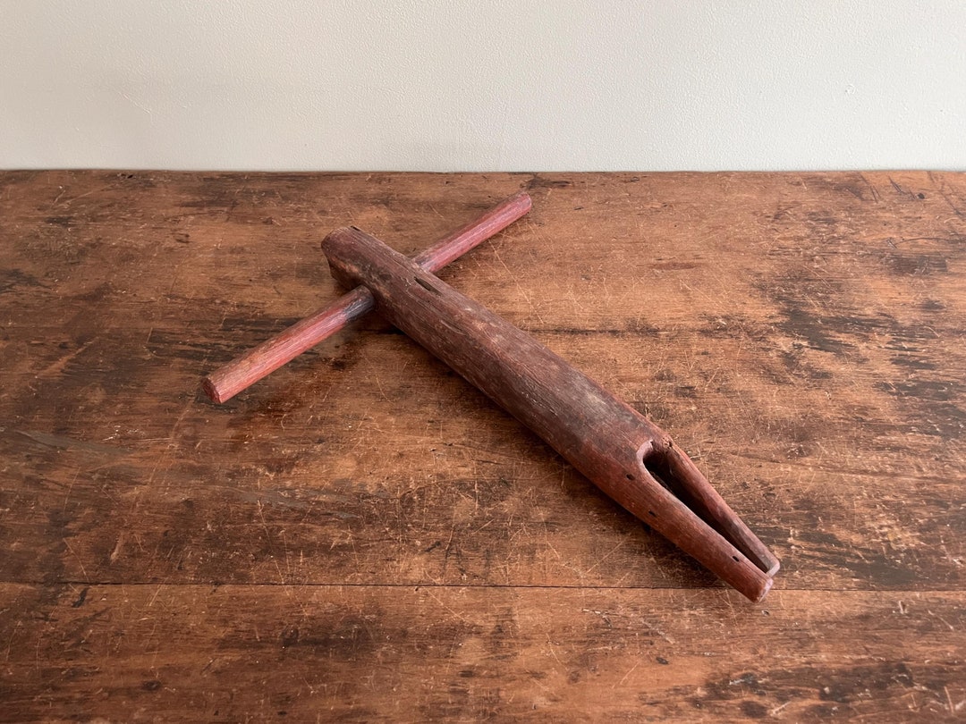 Rope Bed Key in Original Red Paint, American, 18th or Early 19th ...
