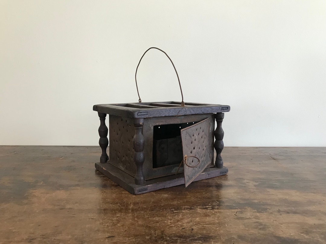 Foot Stove Sheet Iron and Wood With Original Interior Pan - Etsy