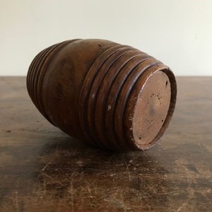 Treen Barrel Form Bank or Money Box, Original Varnished Surface ...