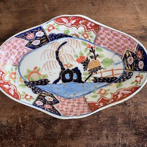 Imari Porcelain Lozenge Dish Decorated in the Money Tree Pattern ...