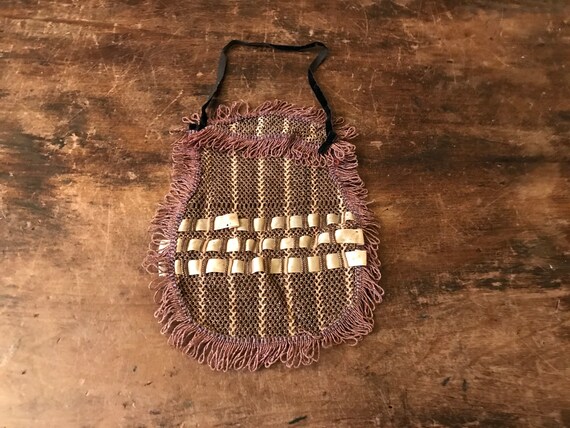 Victorian Reticule Trimmed With Fringe And Ribbon, Mi… - Gem