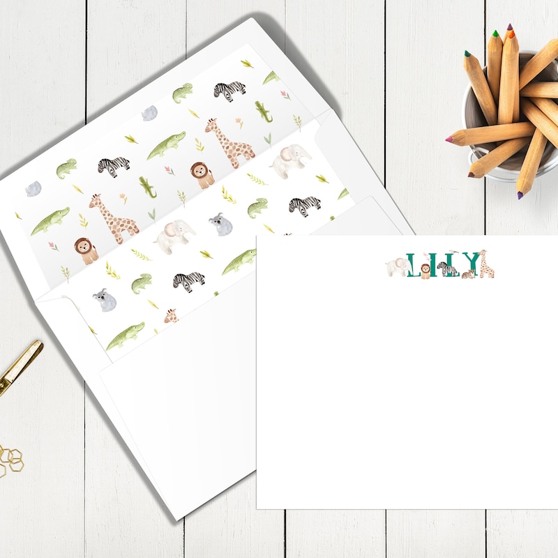 Safari Stationary Sets - Etsy
