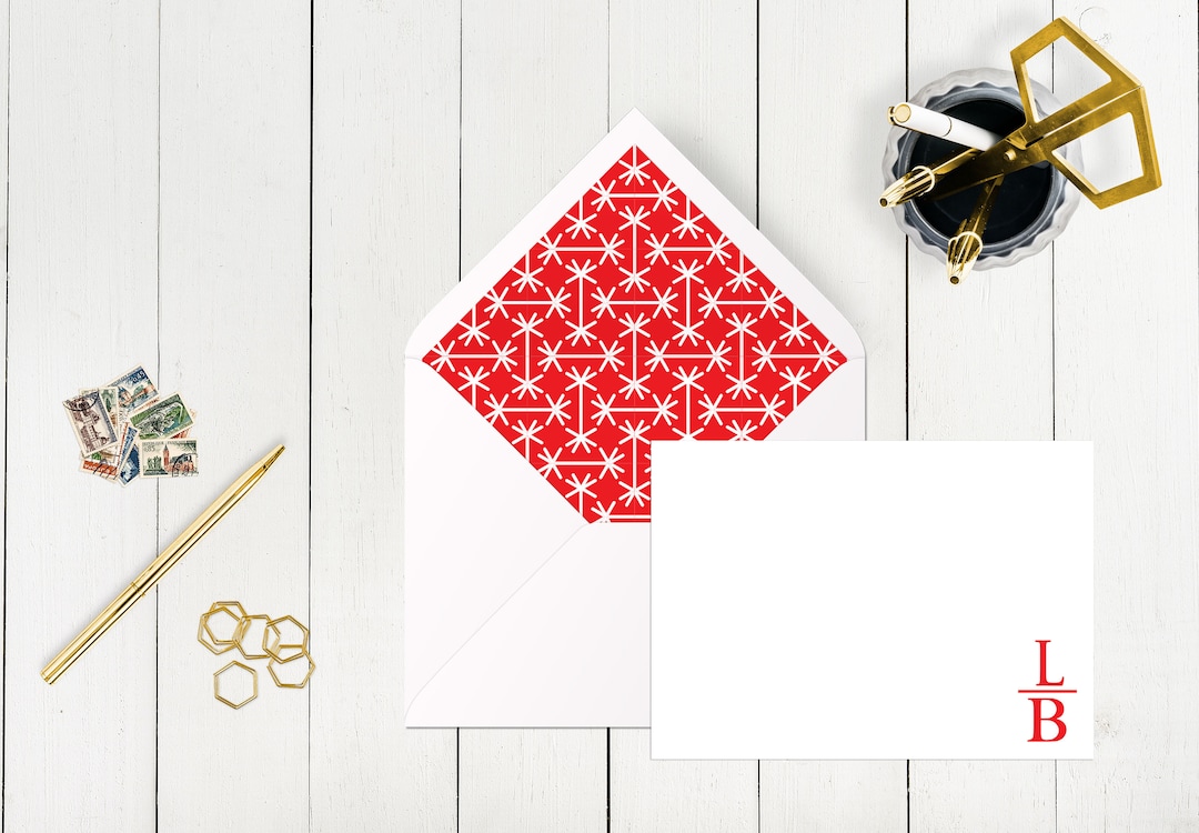 Personalized Note Cards, Custom Stationery With Lined Envelopes - Etsy