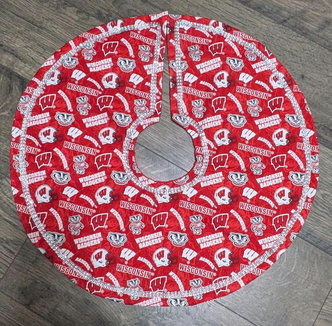Handmade Wisconsin Badgers Christmas Tree Skirt - Etsy