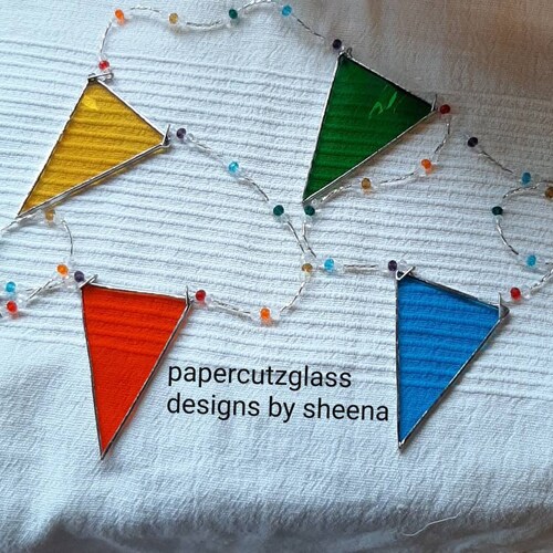 Stained Glass Bunting - Etsy UK
