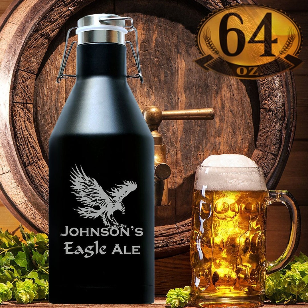 Personalized Beer Growler 64 Oz From Polar Camel Home Bar Groomsmen ...