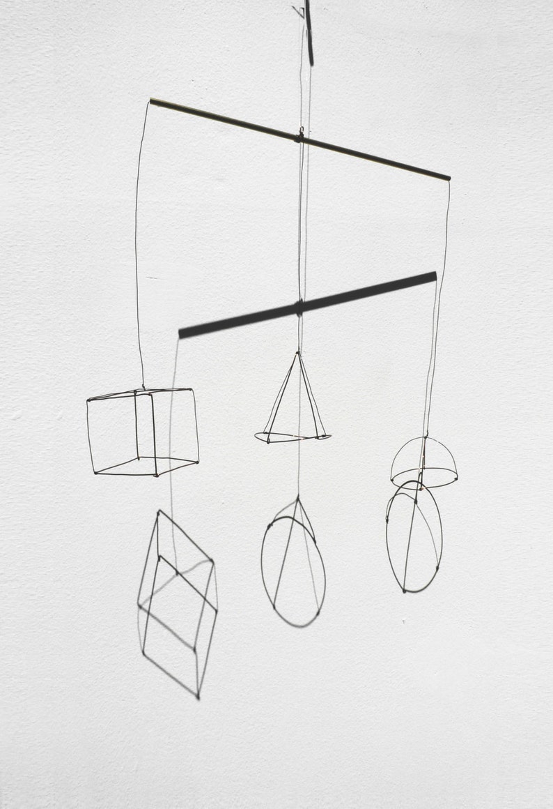 Minimalist 3D Geometric Mobile - Etsy