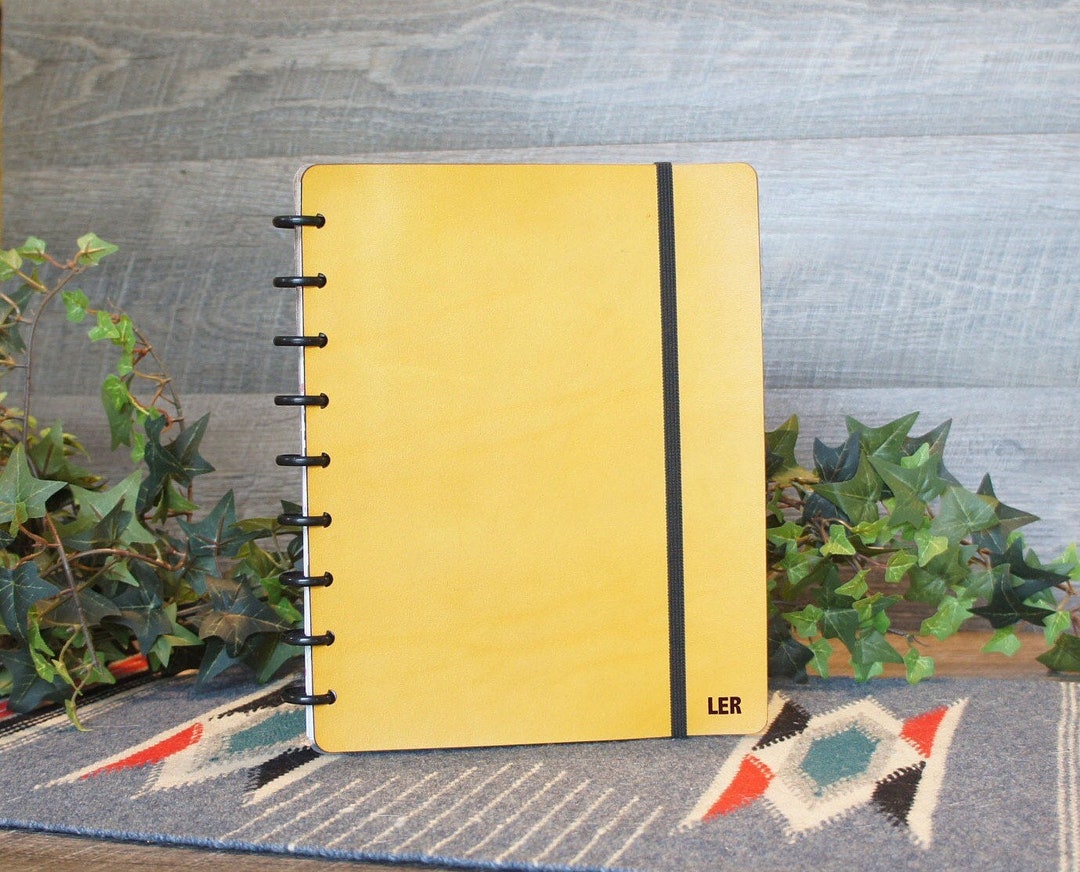 Leather Planner Cover, Personalized Discbound Planner Cover, Junior ...