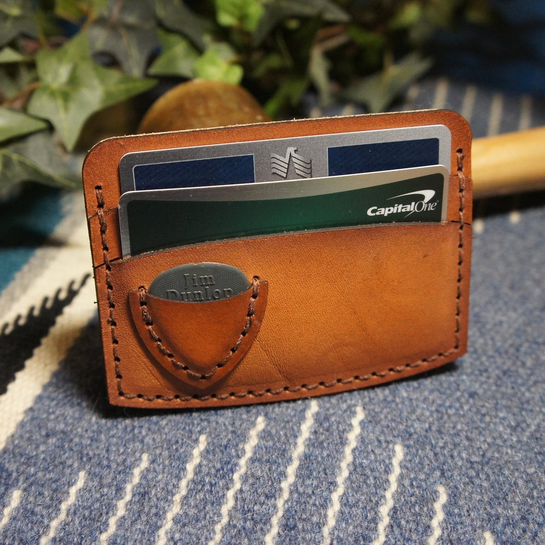 Personalized Guitar Pick Wallet Leather Guitar Pick Wallet Father's Day ...