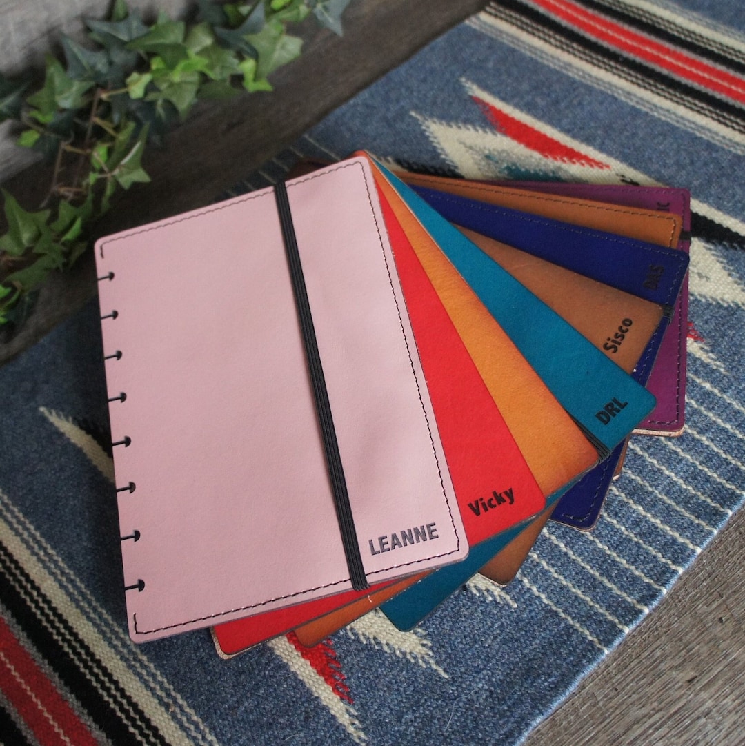 Leather Personalized Discbound Planner Cover - Etsy